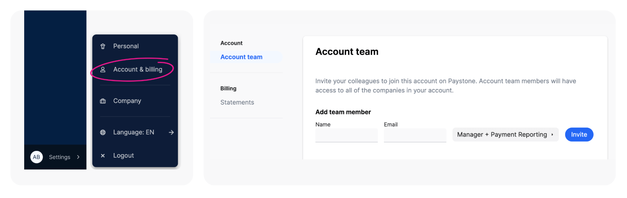 Paystone Hub Account